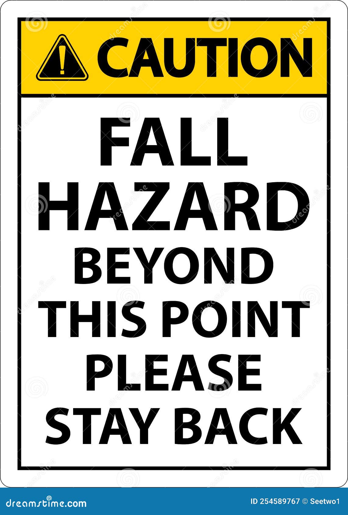 Fall Hazard Vector Pictogram Illustration Isolated On White Background ...