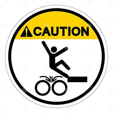 Caution Falling of Rollers Hazard Symbol Sign, Vector Illustration ...