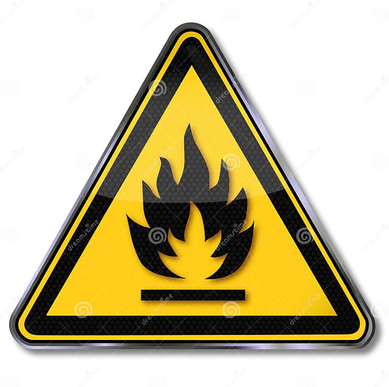 Caution Fire, Flame, Flammable Stock Vector - Illustration of injury ...