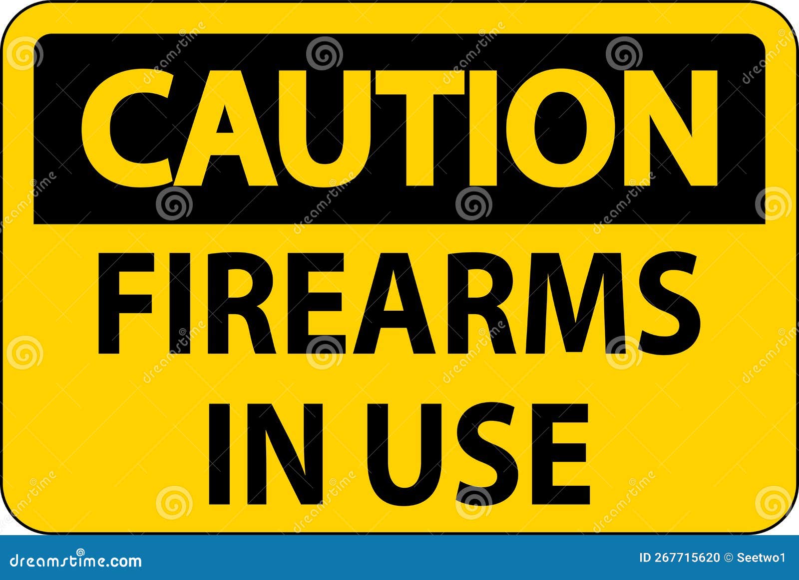 Caution Firearms Allowed Sign Firearms in Use Stock Vector ...