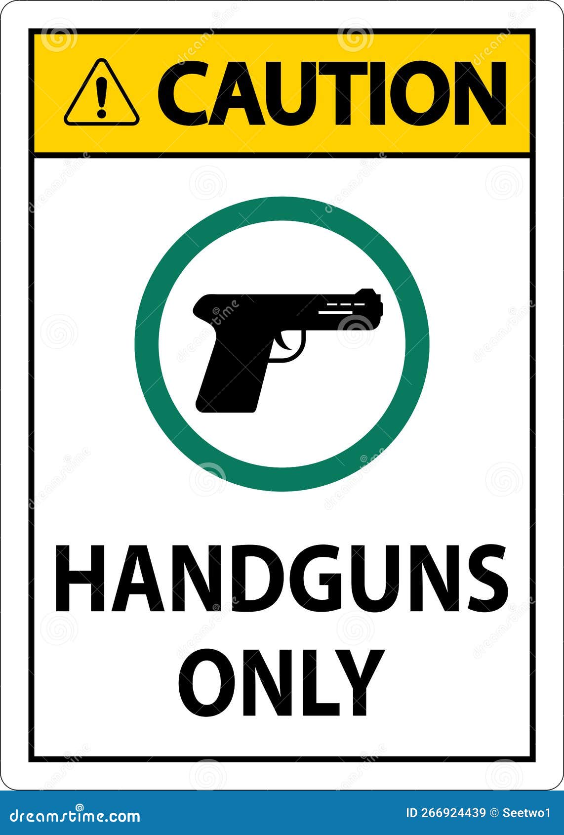 Caution Firearms Allowed Sign Lawful Concealed Carry Permitted On These ...