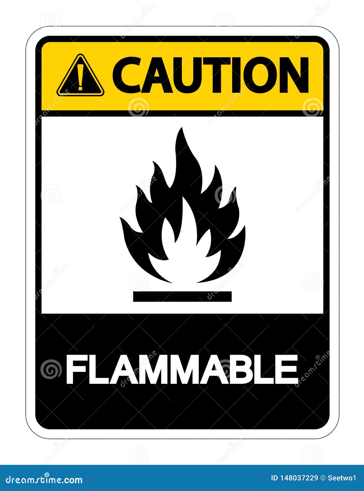 Caution Flammable Symbol Sign Isolate on White Background,Vector ... Caution Flammable Symbol Sign Isolate on White Background,Vector ...