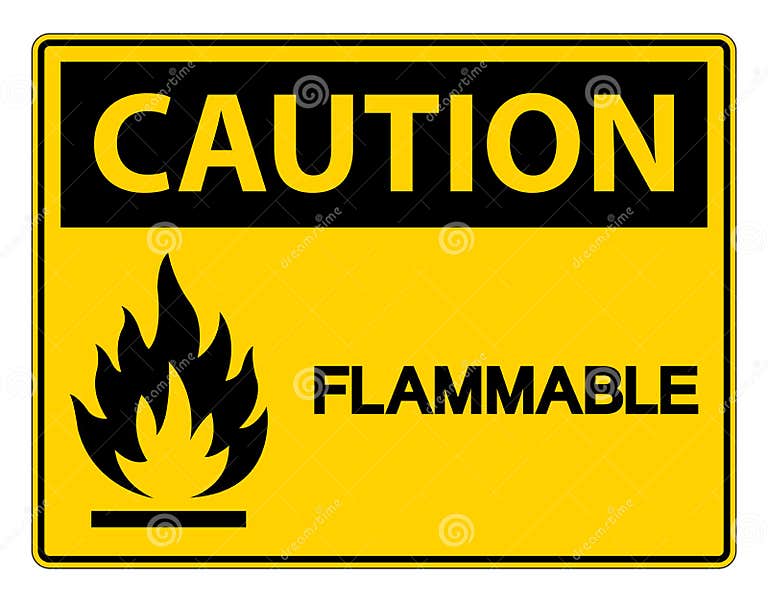 Caution Flammable Symbol Sign Isolate on White Background,Vector ... Caution Flammable Symbol Sign Isolate on White Background,Vector ...