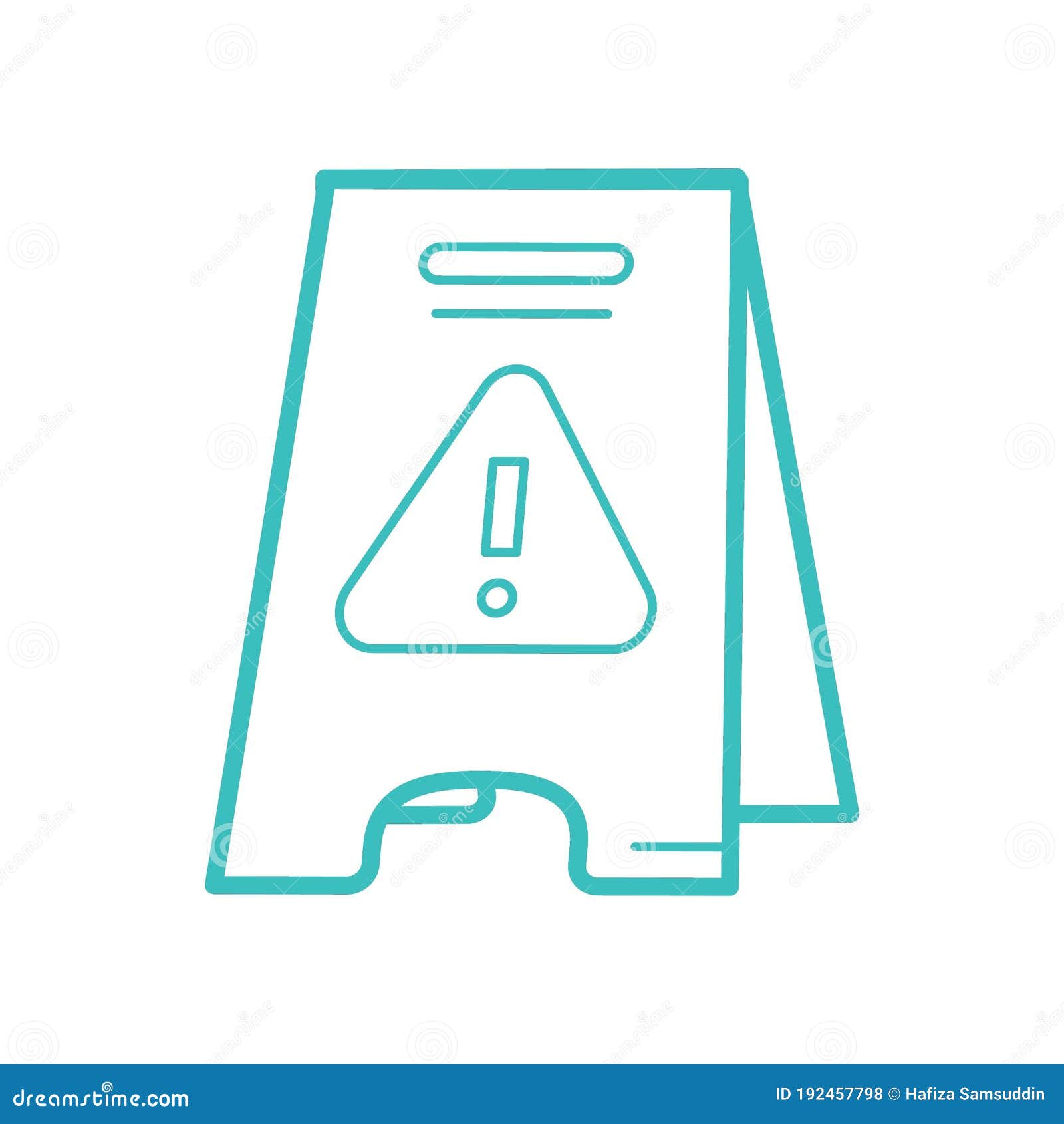Caution Floor Stand. Vector Illustration Decorative Design Stock Vector ...