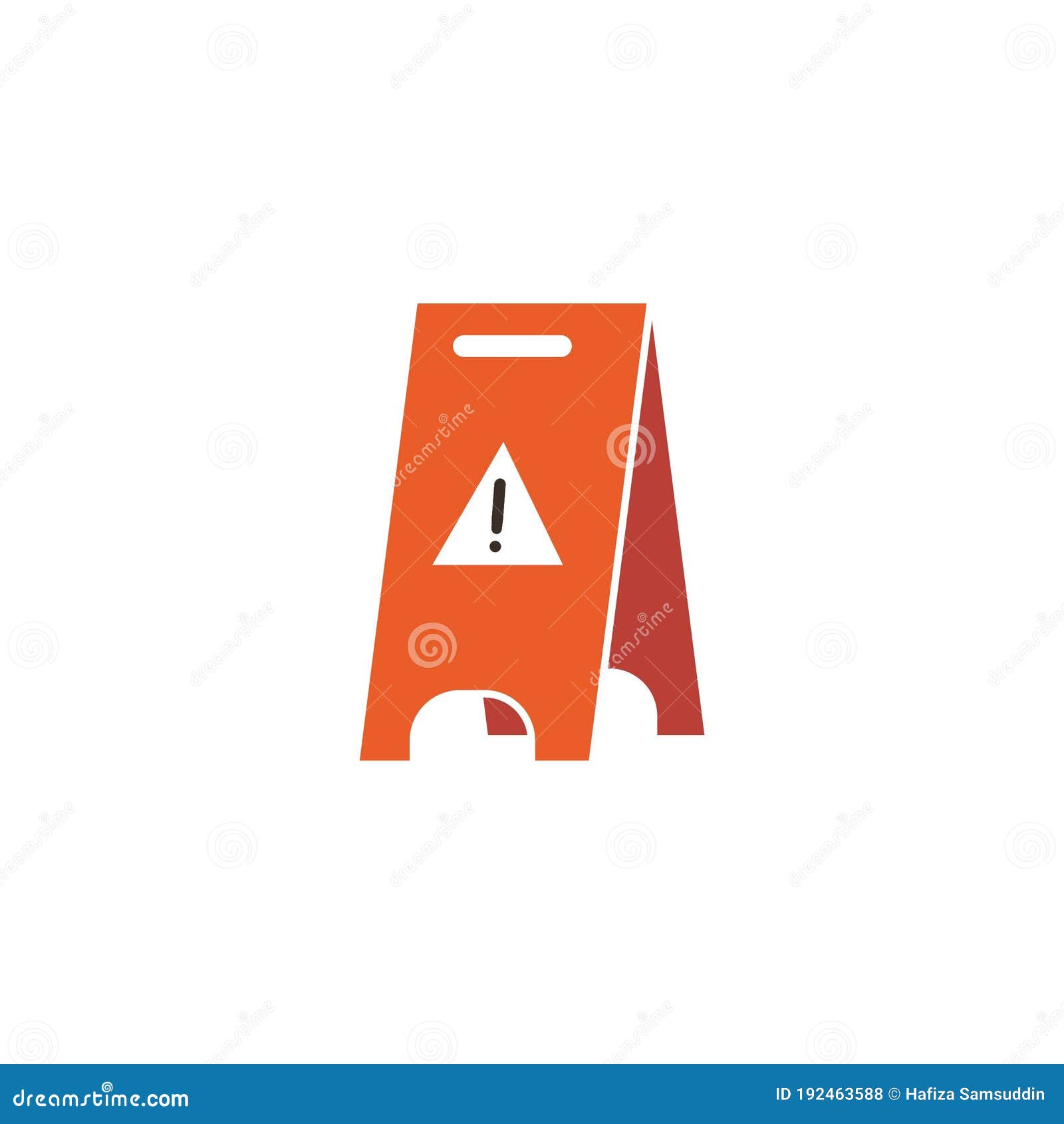 Caution Wet Floor Sign Cartoon Vector | CartoonDealer.com #75186639