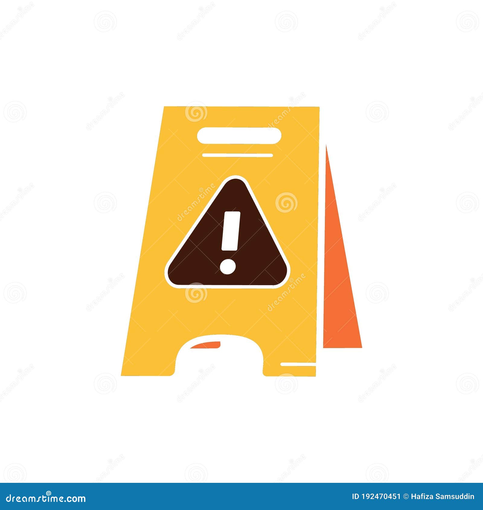 Caution Wet Floor Icons. Human Falling Signs. Cartoon Vector ...