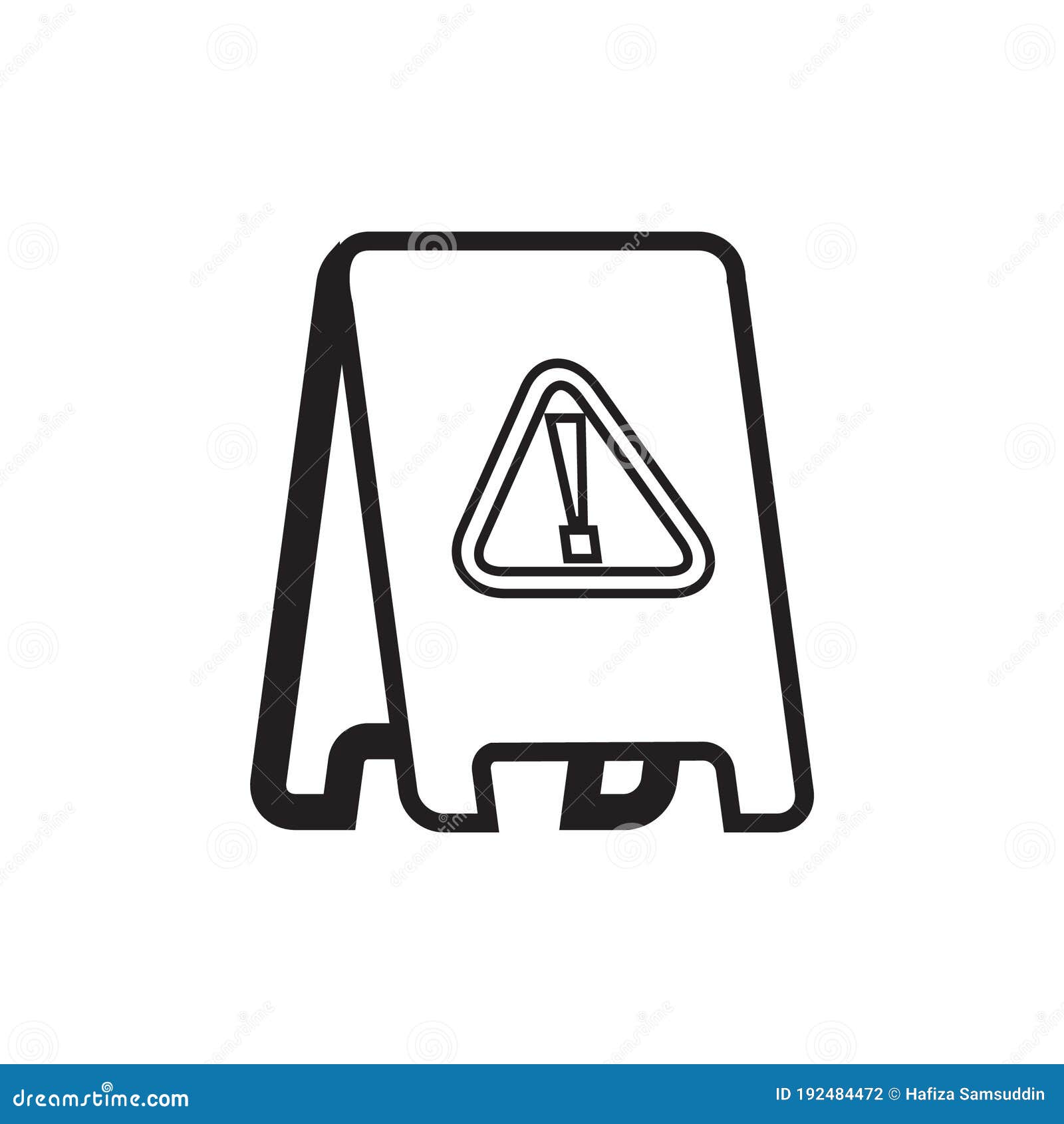 Caution Floor Stand. Vector Illustration Decorative Design Stock Vector ...