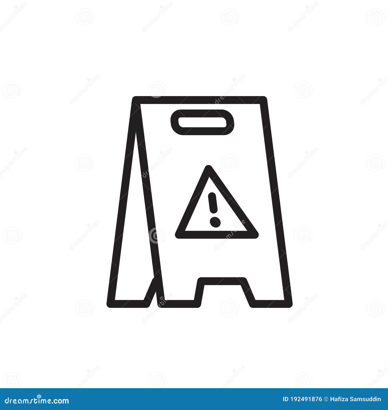 Caution Floor Stand. Vector Illustration Decorative Design Stock Vector ...