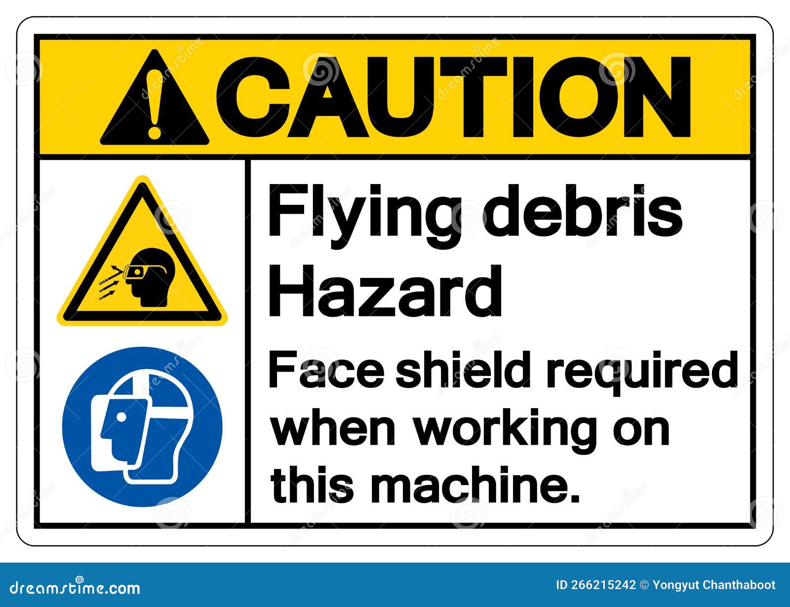 Caution Flying Debris Hazard Face Shield Required when Working on this ...