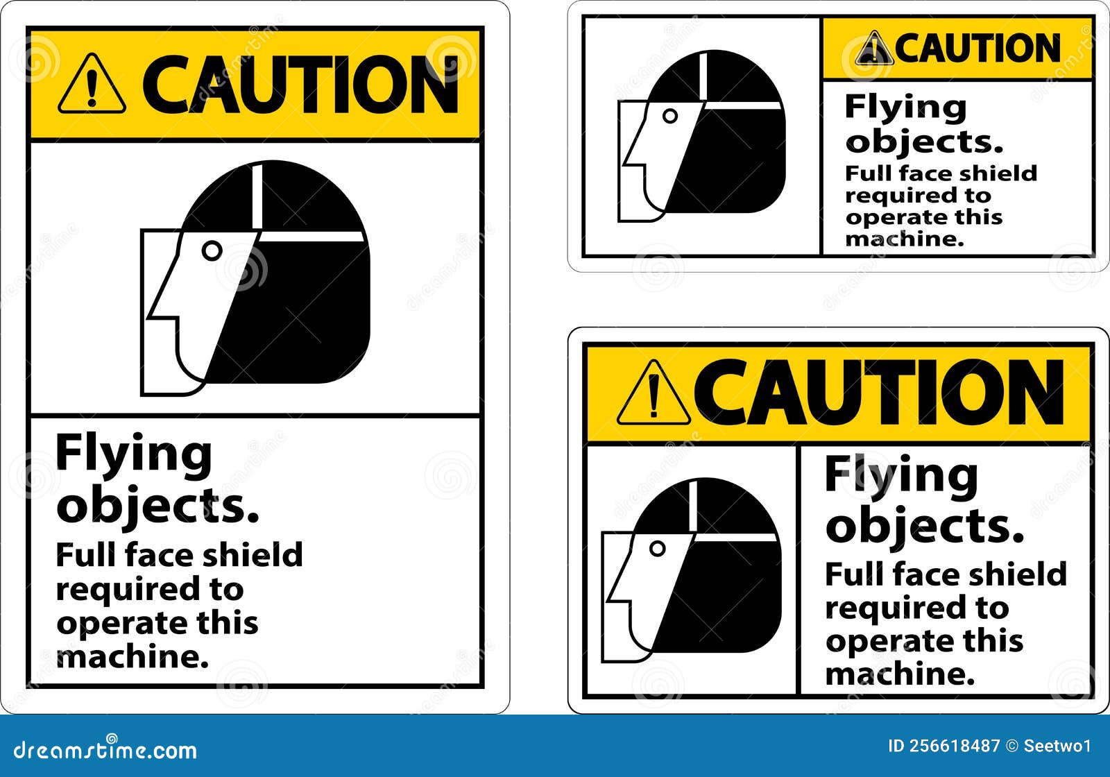 Caution Flying Debris Hazard Face Shield Required When Working On This ...