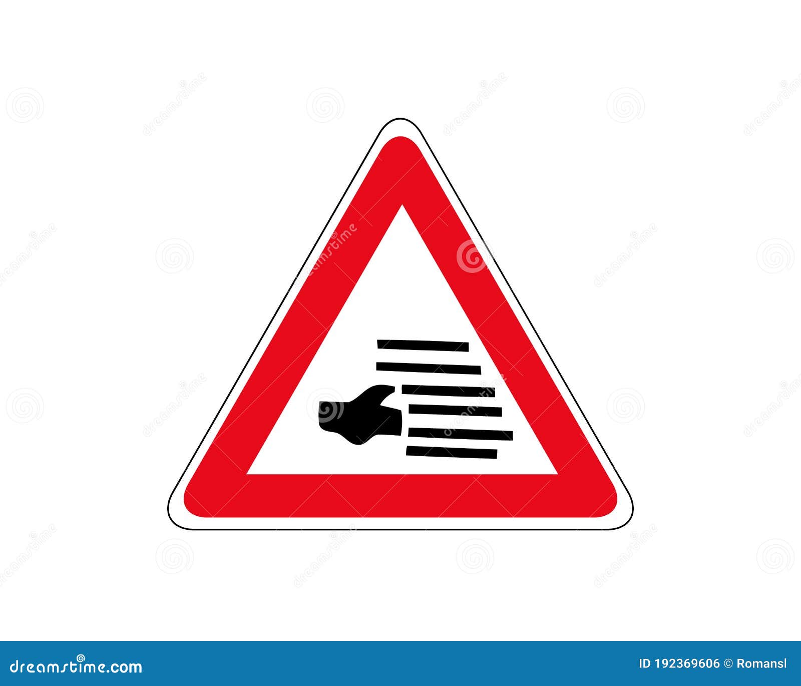Caution for Fog Likely Traffic Sign. Vector Illustration Stock Vector ...