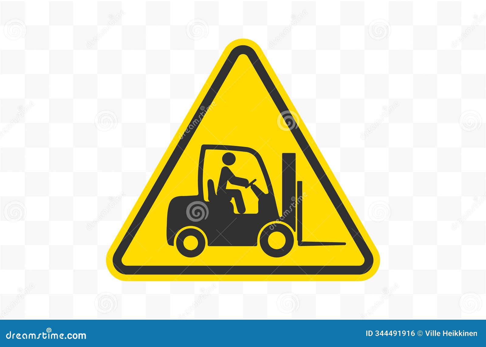 Caution Fork Truck, Forklift Icon Symbol. Logistic Warning Forklift ...