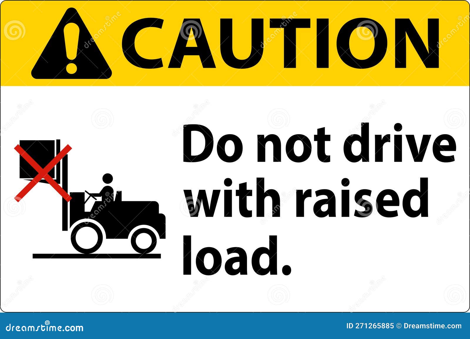 Caution Forklift Traffic Floor Sign On White Background Vector ...