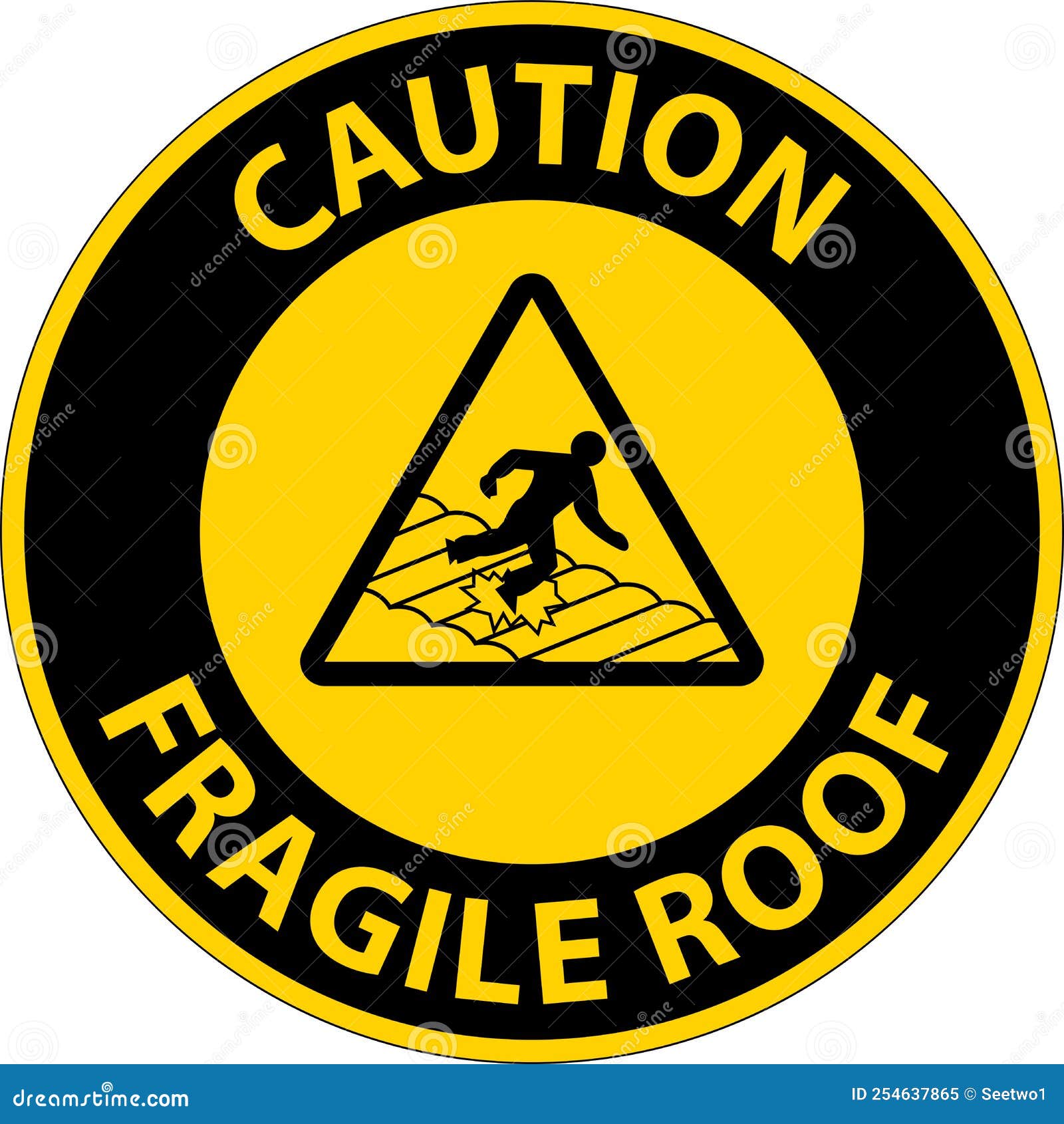 Caution, Fragile. Handle With Care. Round Information Label Sign Vector ...