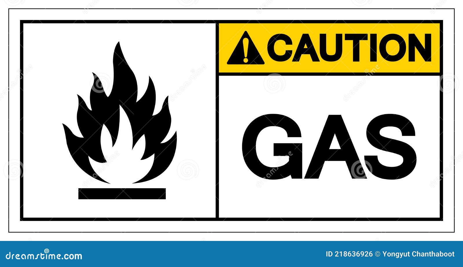 Caution Gas Symbol ,Vector Illustration, Isolate on White Background ...