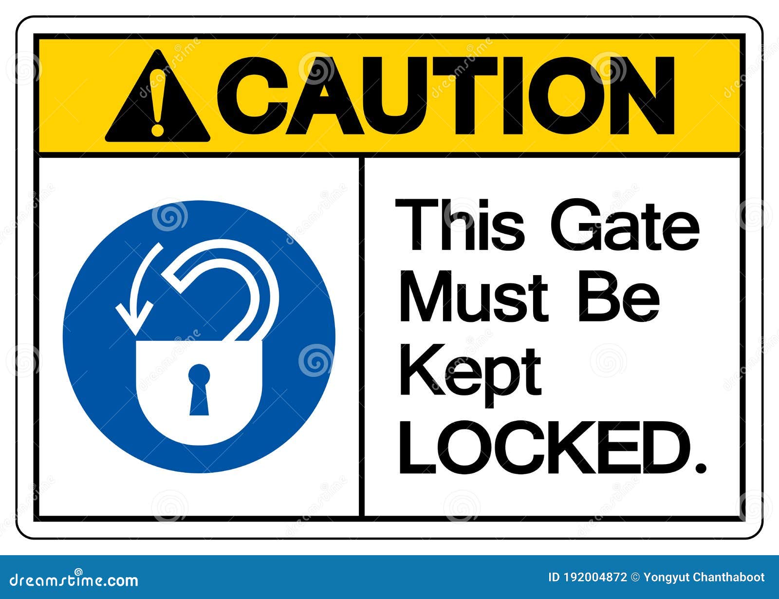 Caution Gate Opens And Closes Automatically Symbol Sign, Vector ...