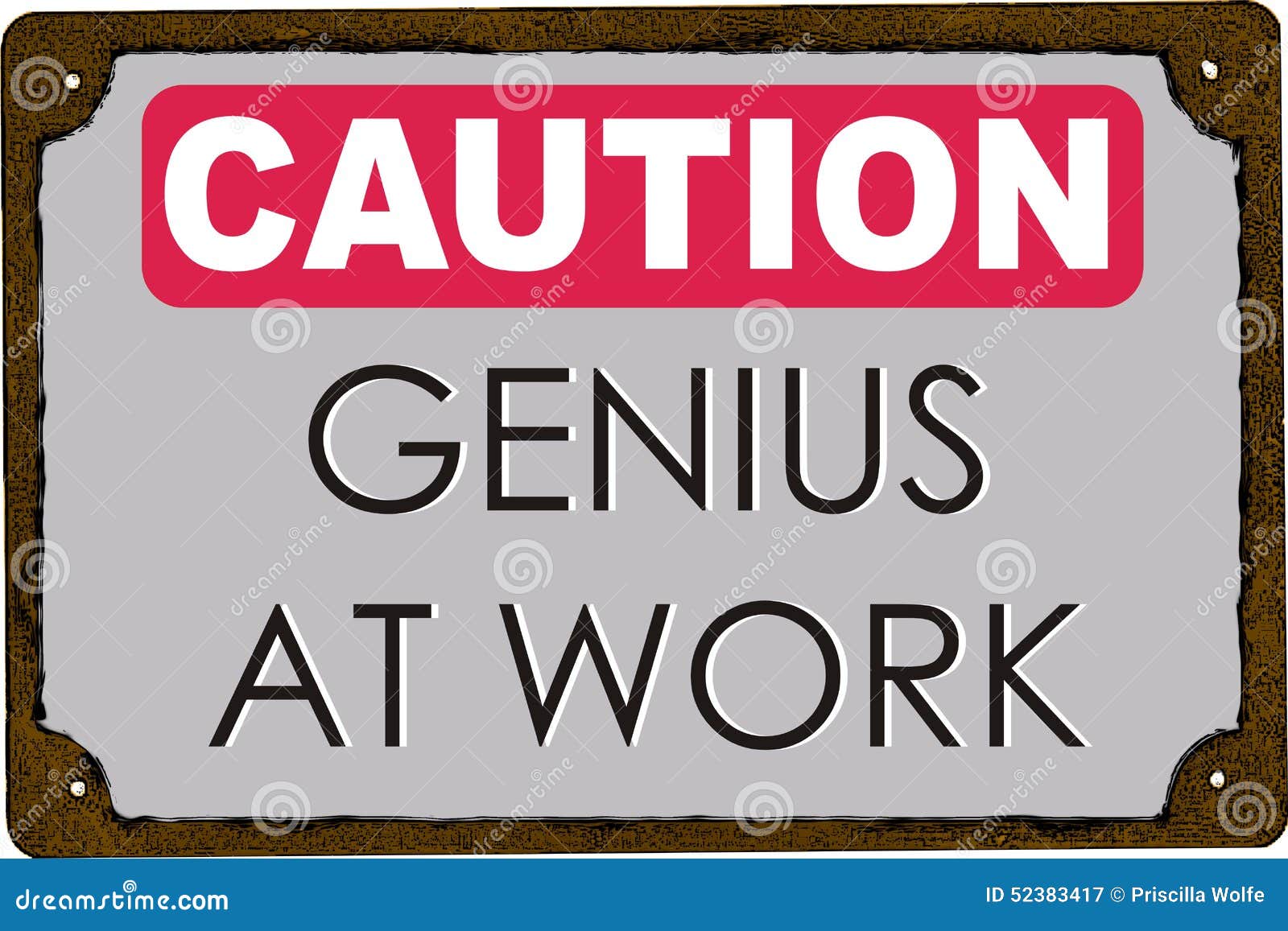 Genius At Work Yellow Road Sign Warning Royalty-Free Stock Image ...