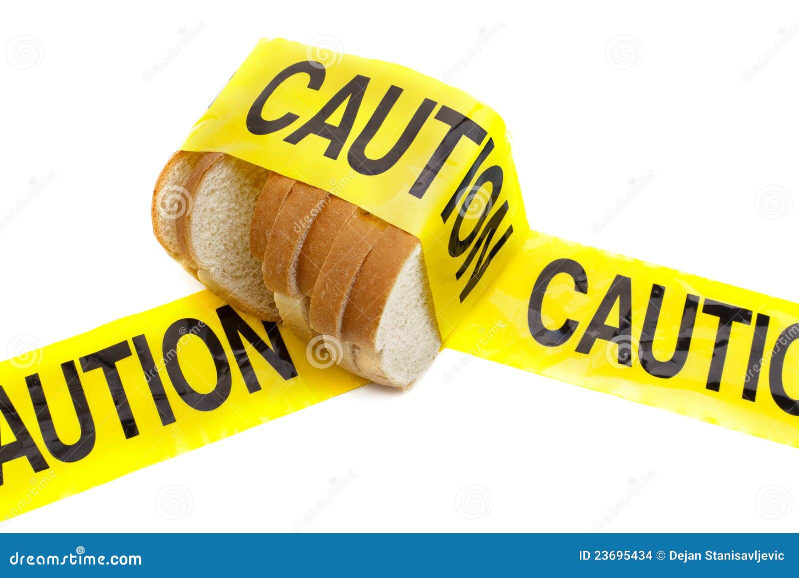 Caution, Gluten and Wheat Allergy Warning Stock Photo - Image of drink ...