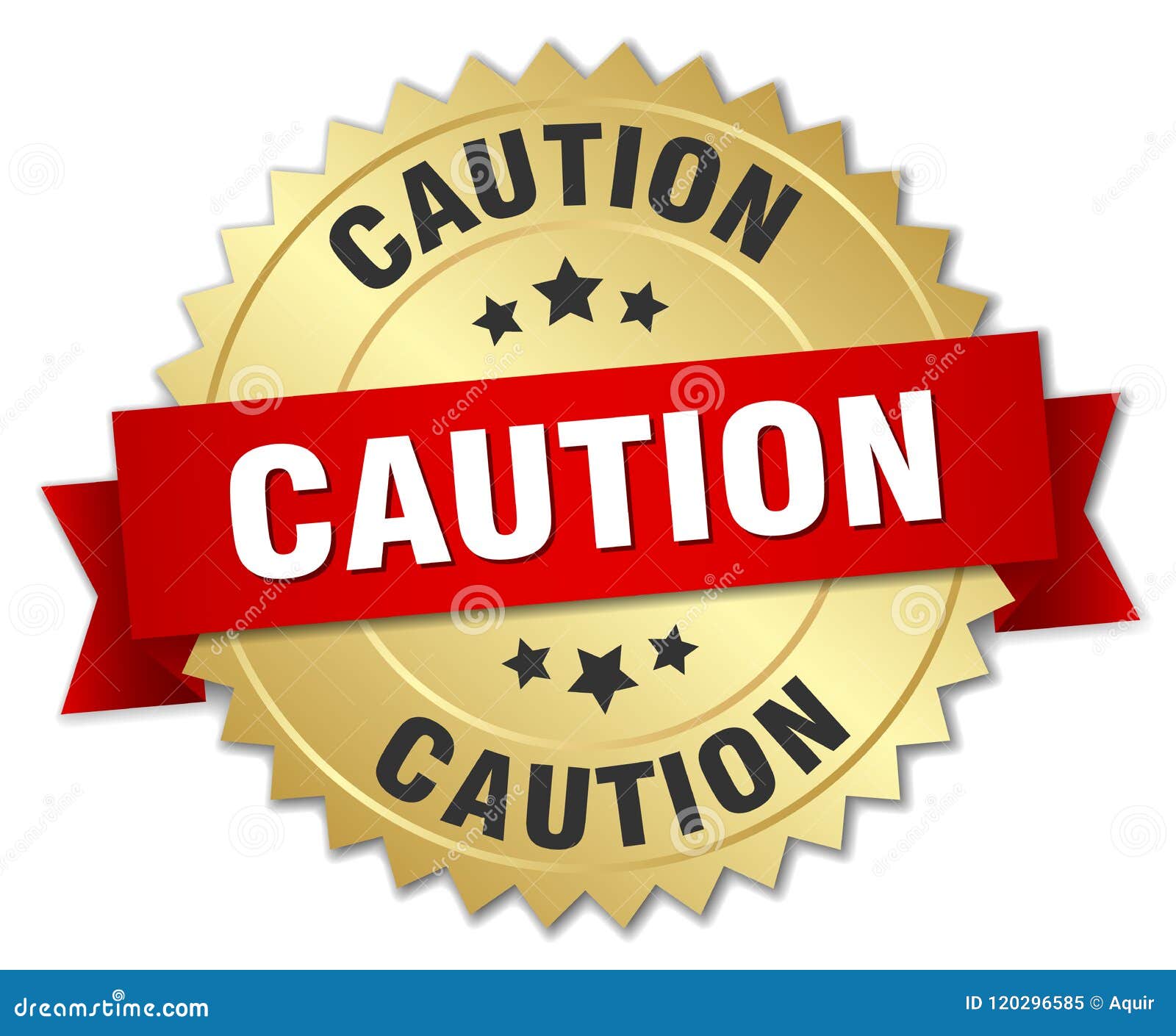 Caution stock vector. Illustration of stamp, button - 120296585