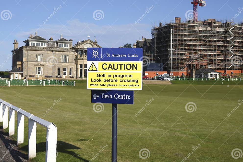 Caution golf in progress stock photo. Image of caution - 20561102