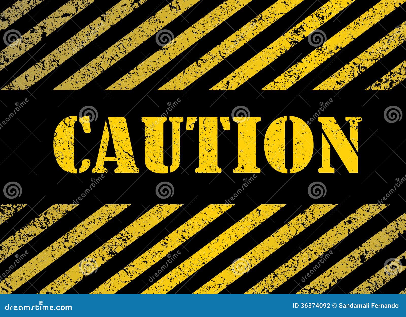 Caution stock vector. Illustration of single, danger - 36374092