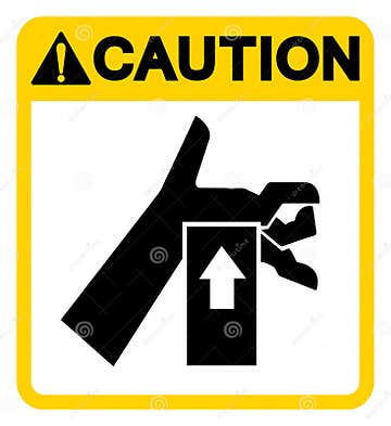 Caution Hand Crush Force from Below Symbol Sign, Vector Illustration ...