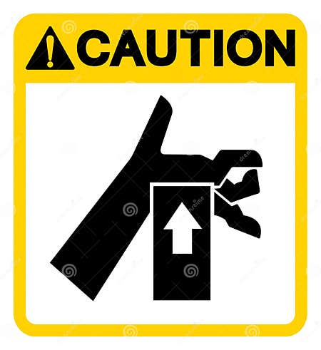 Caution Hand Crush Force from Below Symbol Sign, Vector Illustration ...