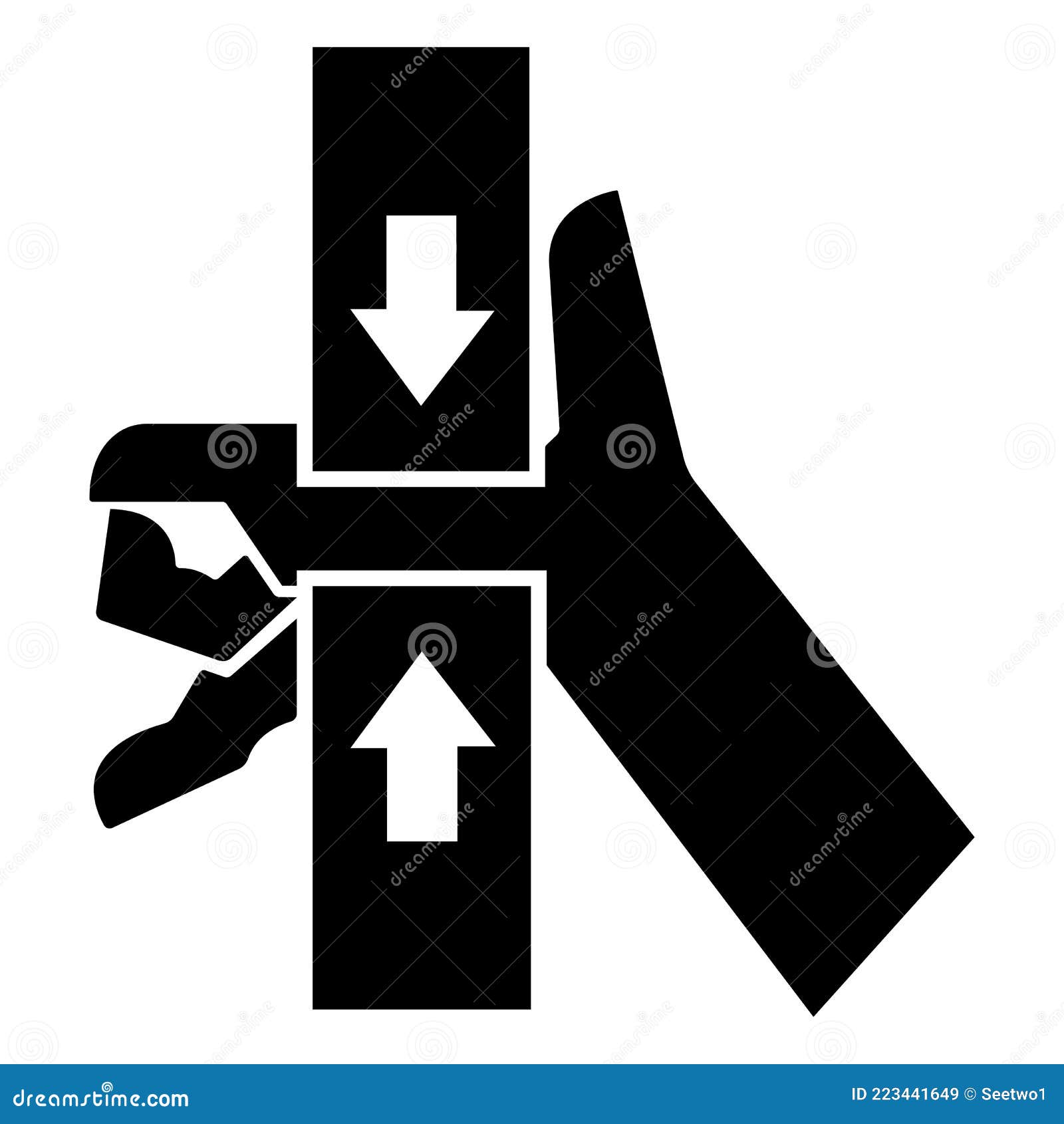 Caution Hand Abrasion Belt Drive Symbol Sign, Vector Illustration ...