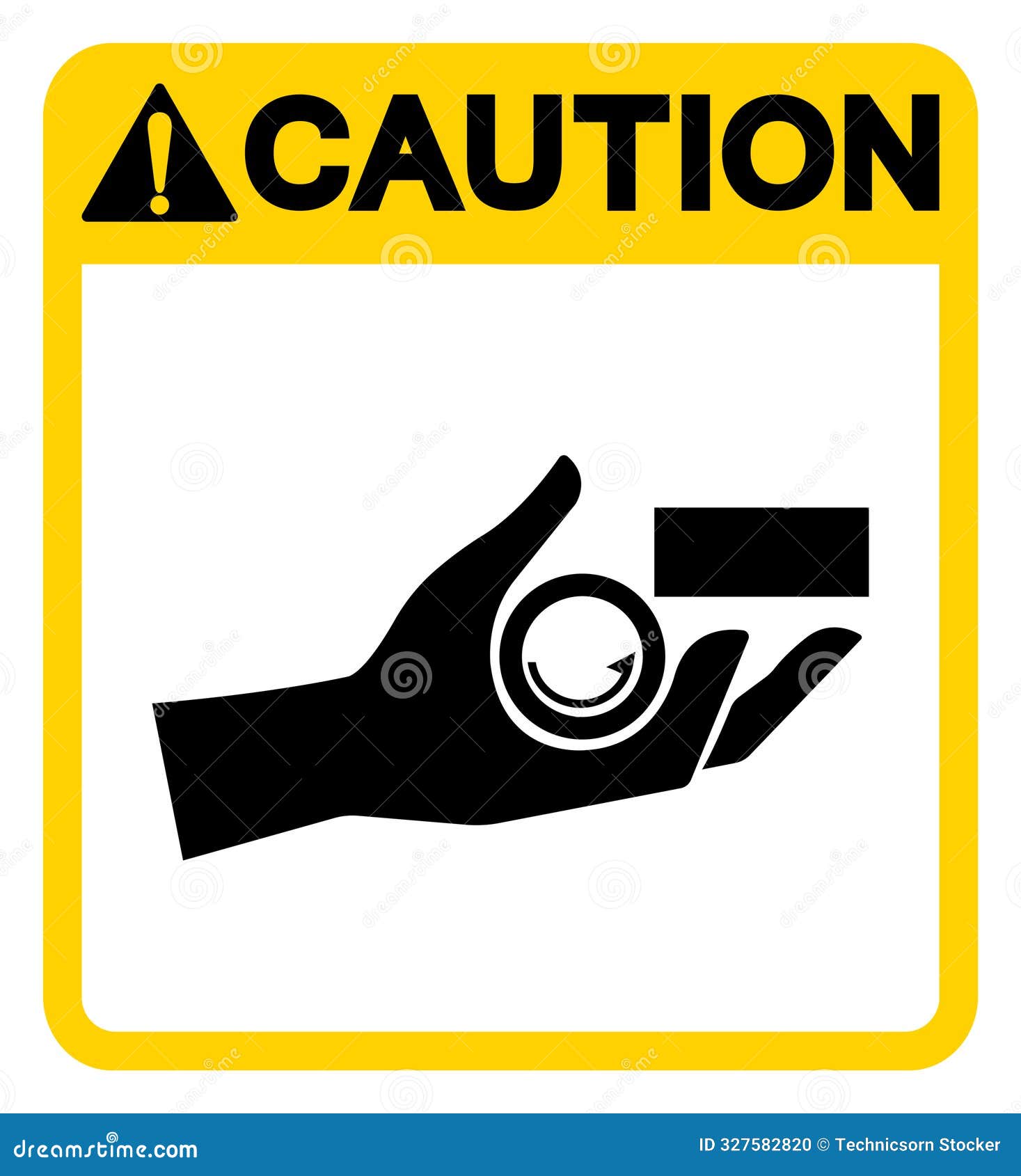 Caution Hand Crush Hazard Do Symbol Sign, Vector Illustration, Isolate ...