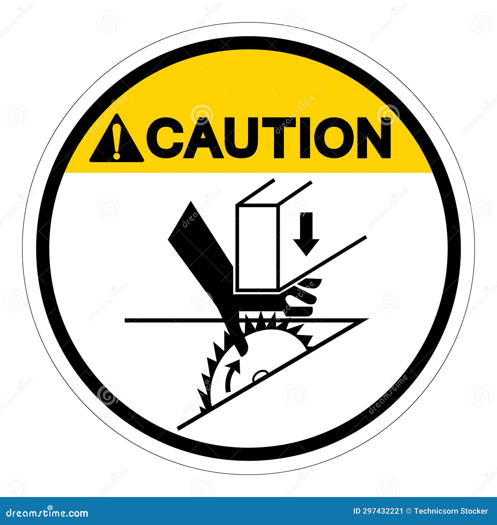 Caution Hand Crush Hazard Symbol Sign, Vector Illustration, Isolate on ...