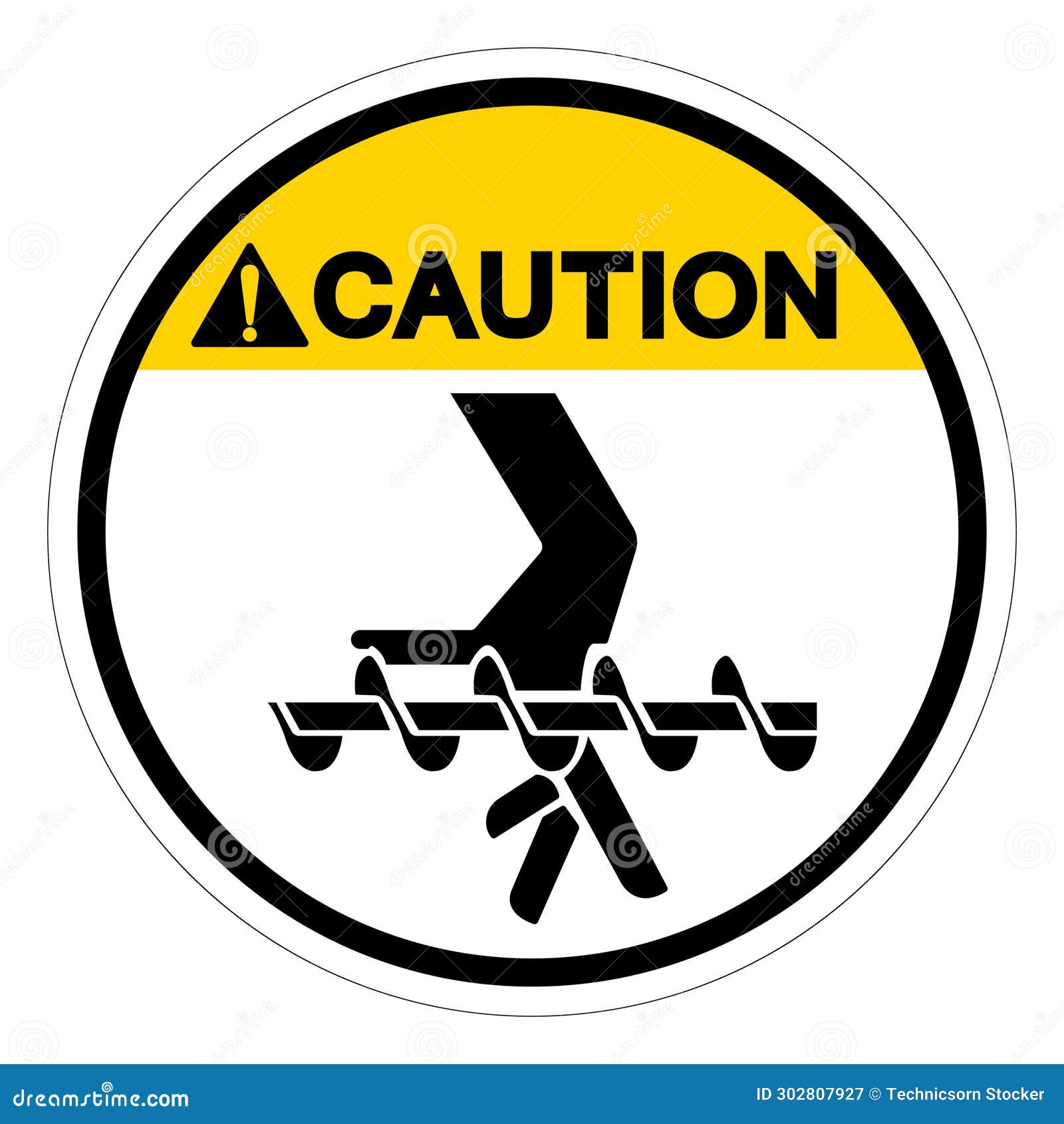 Caution Hand Crush Hazard Symbol Sign, Vector Illustration, Isolate on ...
