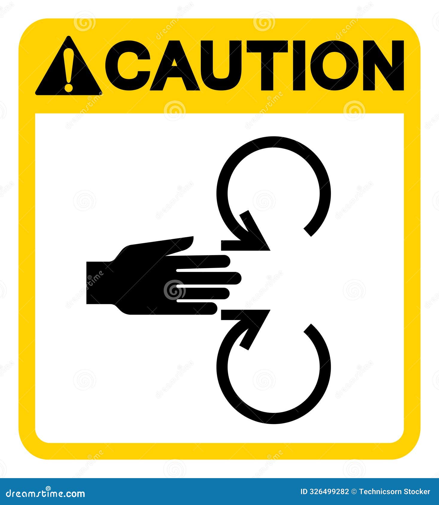 Hand Crush Moving Parts Symbol Sign, Vector Illustration, Isolate On ...