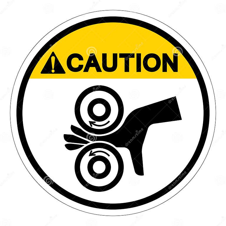 Caution Hand Entangle Left Symbol Sign, Vector Illustration, Isolate on ...
