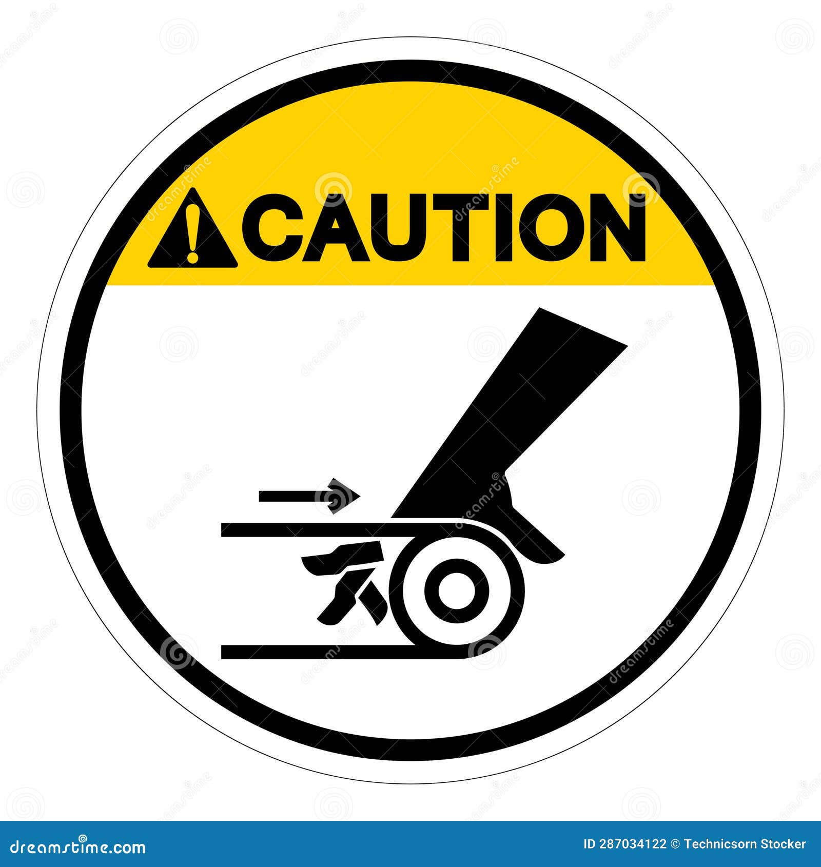 Caution Entanglement Hazard Symbol Sign, Vector Illustration, Isolate ...