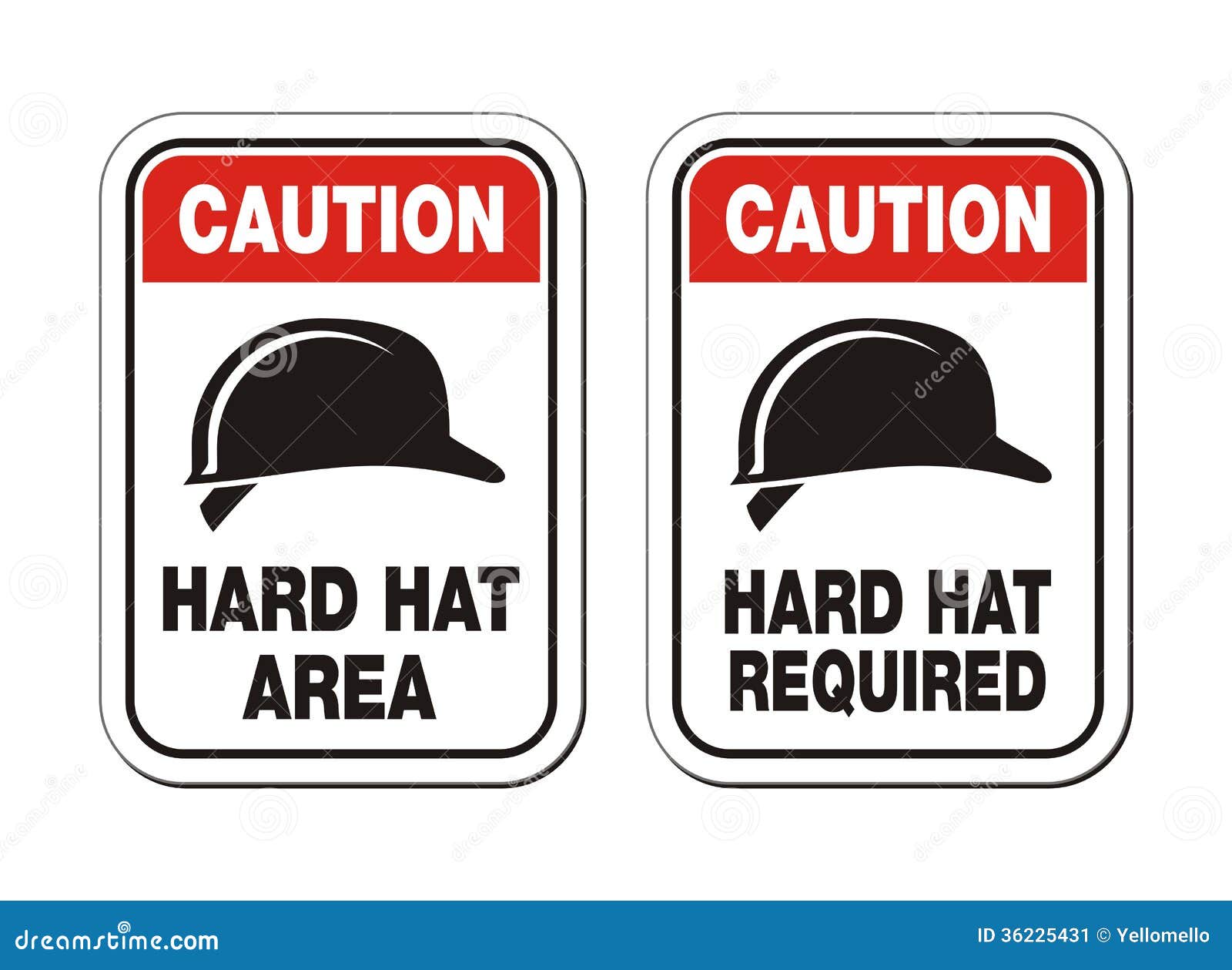 Caution Hard Hat Area Symbol Sign, Vector Illustration, Isolate On ...