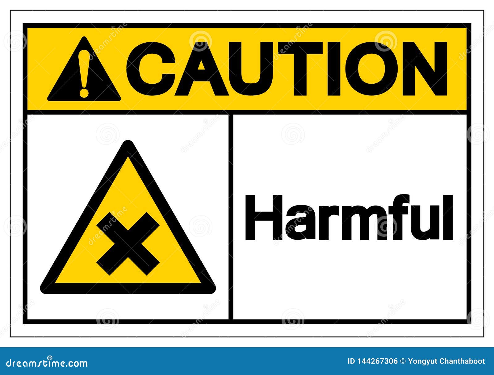 Caution Harmful Symbol Sign, Vector Illustration, Isolate on White ...