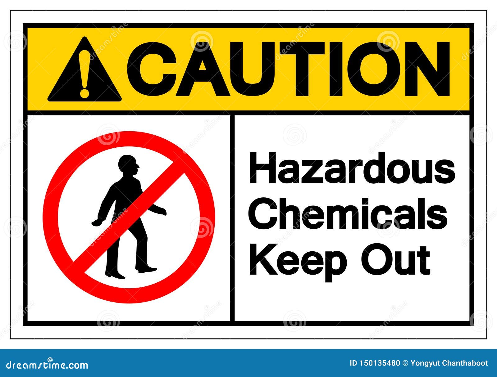 Caution Hazardous Chemicals Keep Out Symbol Sign, Vector Illustration ...