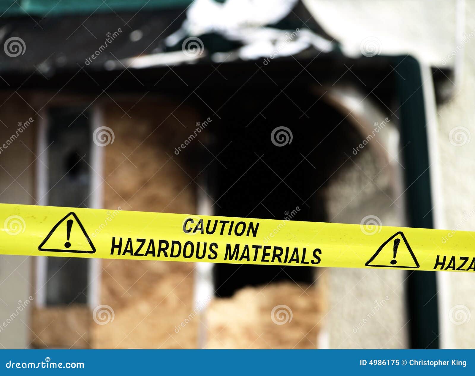 Caution Hazardous Materials Yellow Police Tape Stock Image - Image of ...