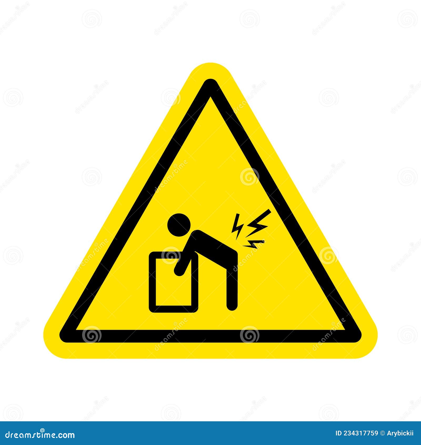 Caution Heavy Object Two Person Lift Required Symbol Sign Stock Vector ...