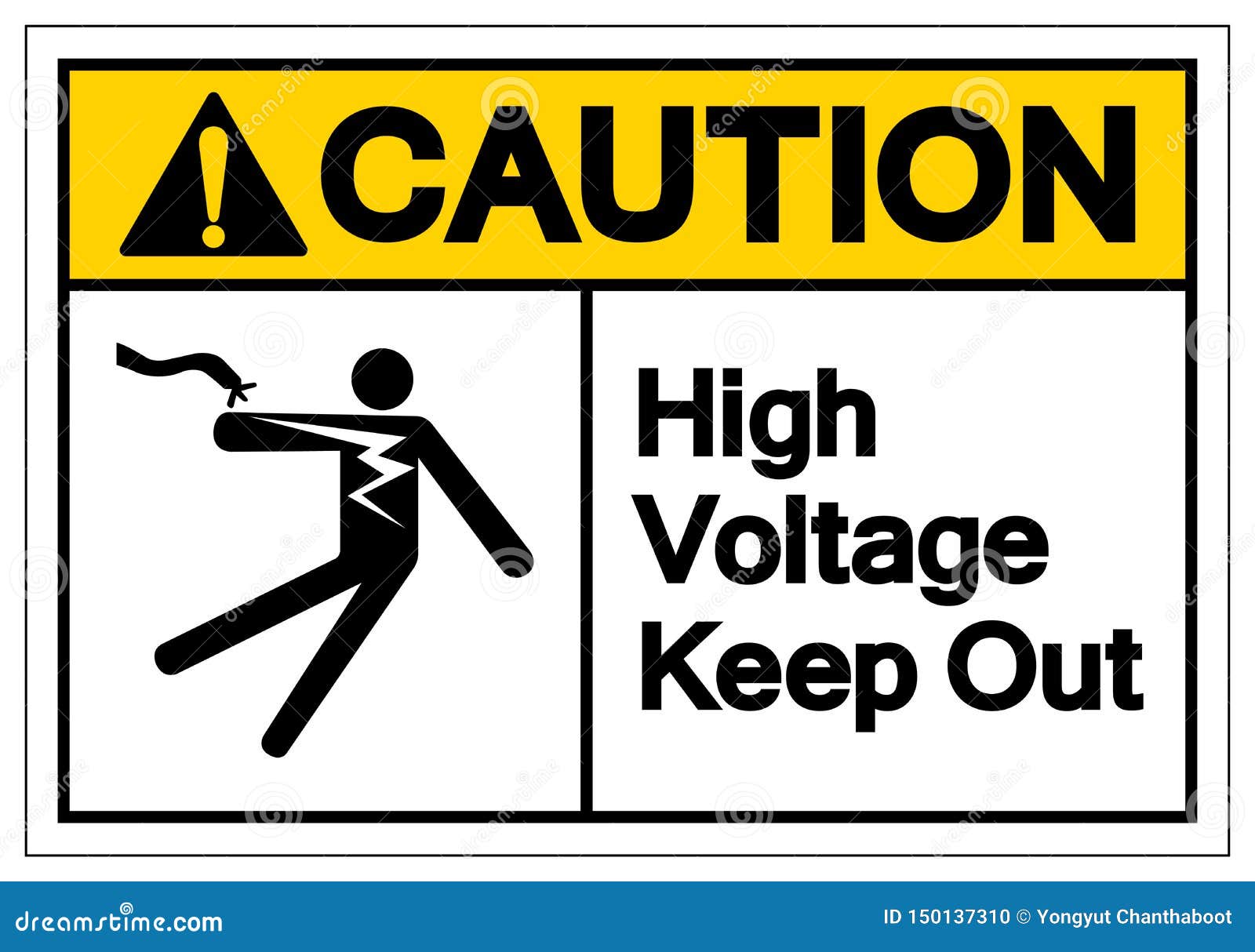 Caution High Pressure Symbol Sign ,Vector Illustration, Isolate On ...