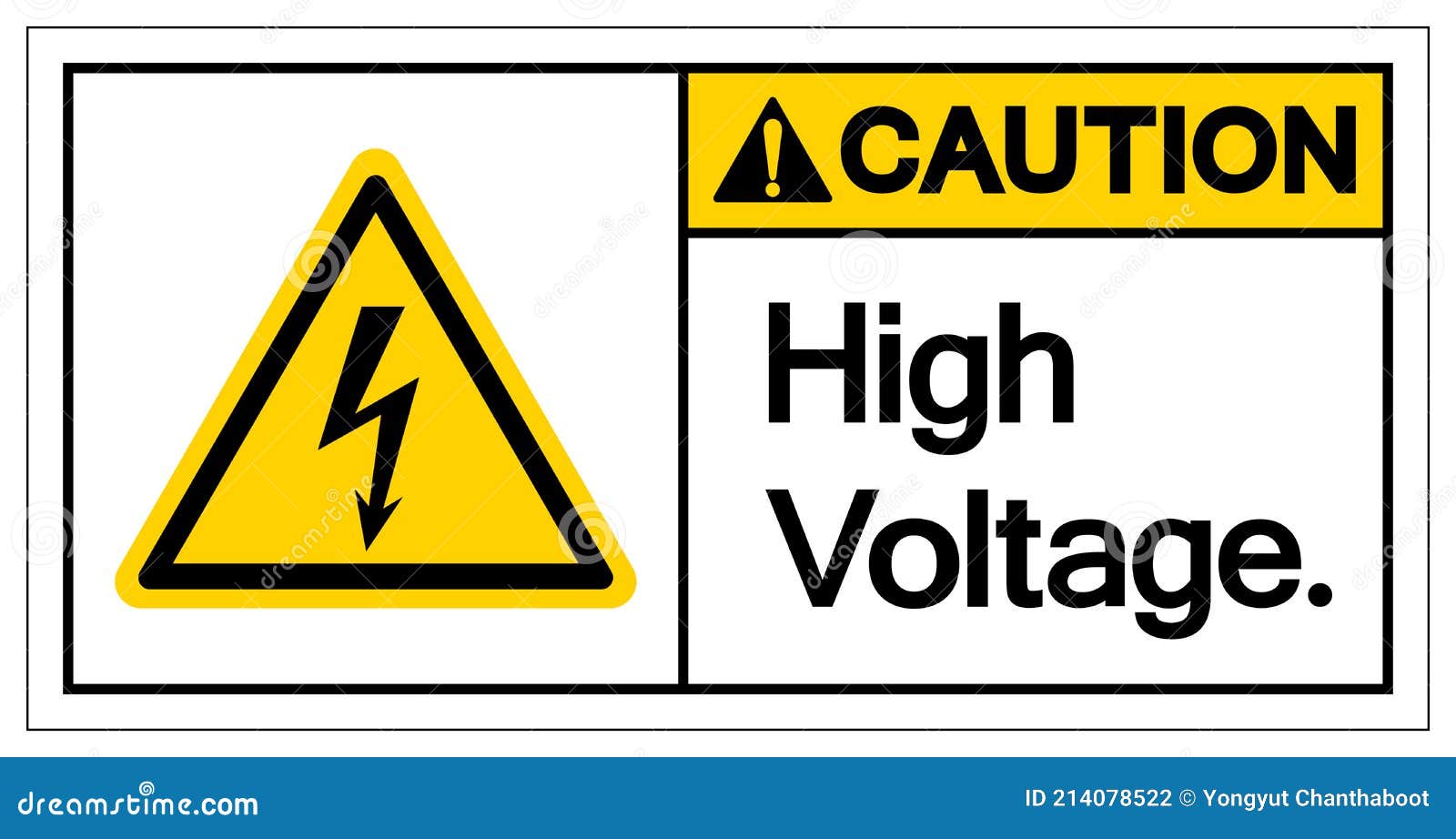 Caution High Voltage Symbol Sign ,Vector Illustration, Isolate on White ...