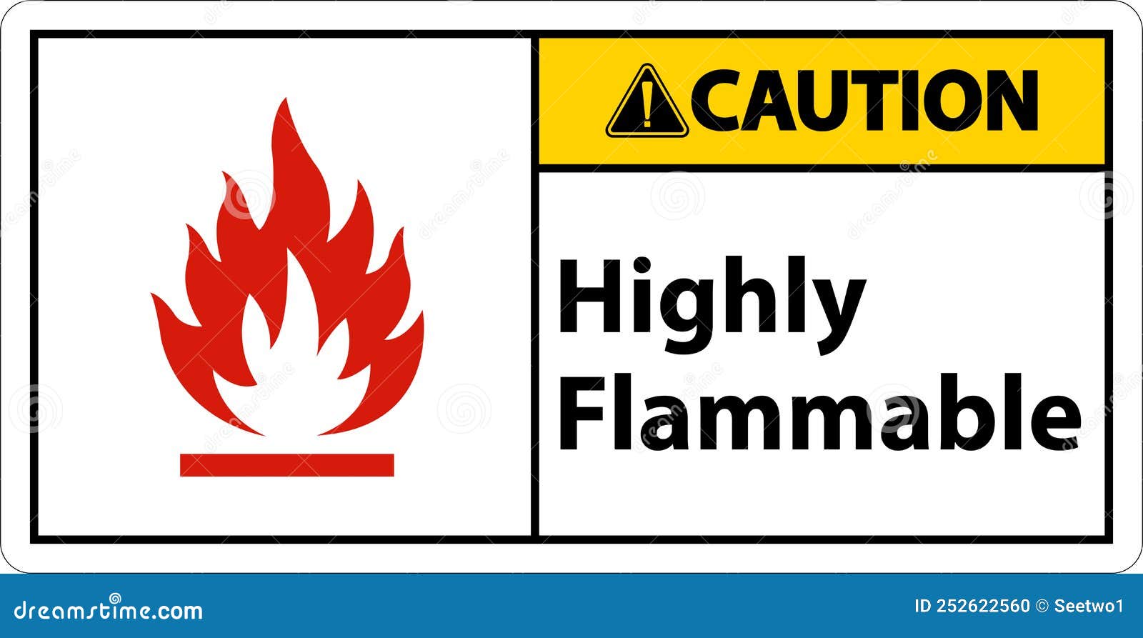 Highly Flammable Sign Vector Illustration | CartoonDealer.com #12447378