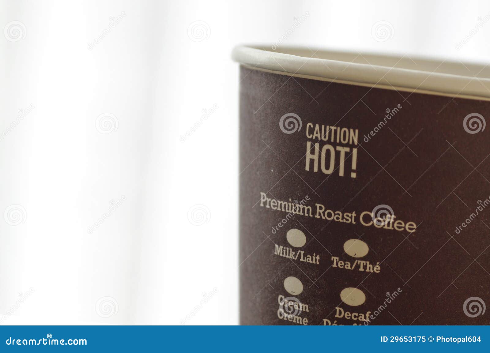 Caution hot stock image. Image of portable, coffee, decaf - 29653175