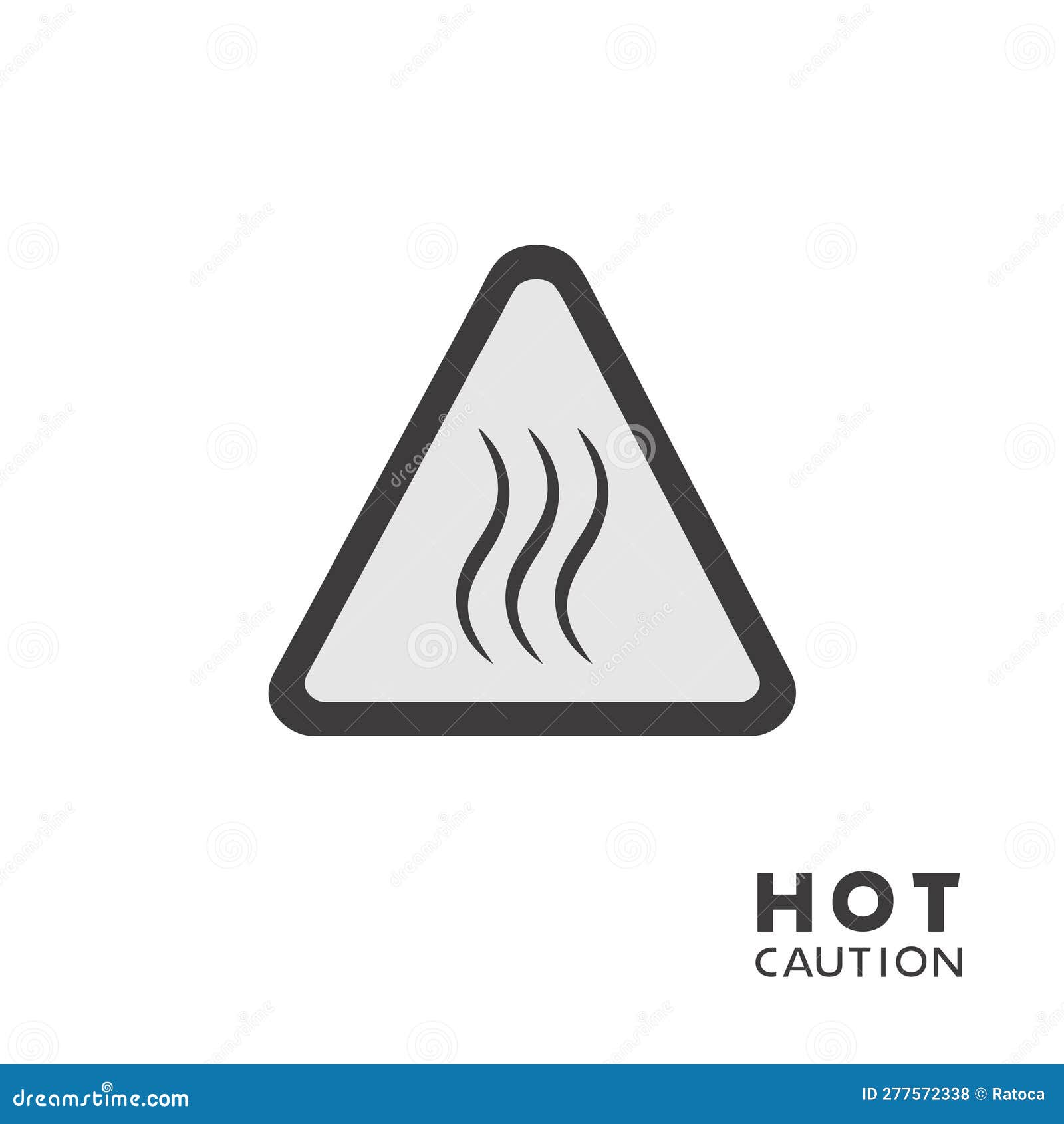 Caution Hot Steam Indication Stock Vector - Illustration of silhouette ...
