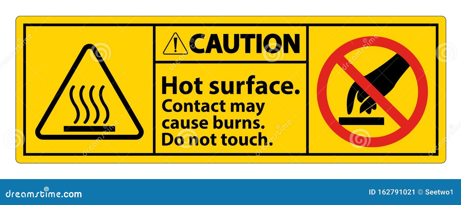 Caution Hot Surface Do Not Touch Symbol Sign Isolate on White ...