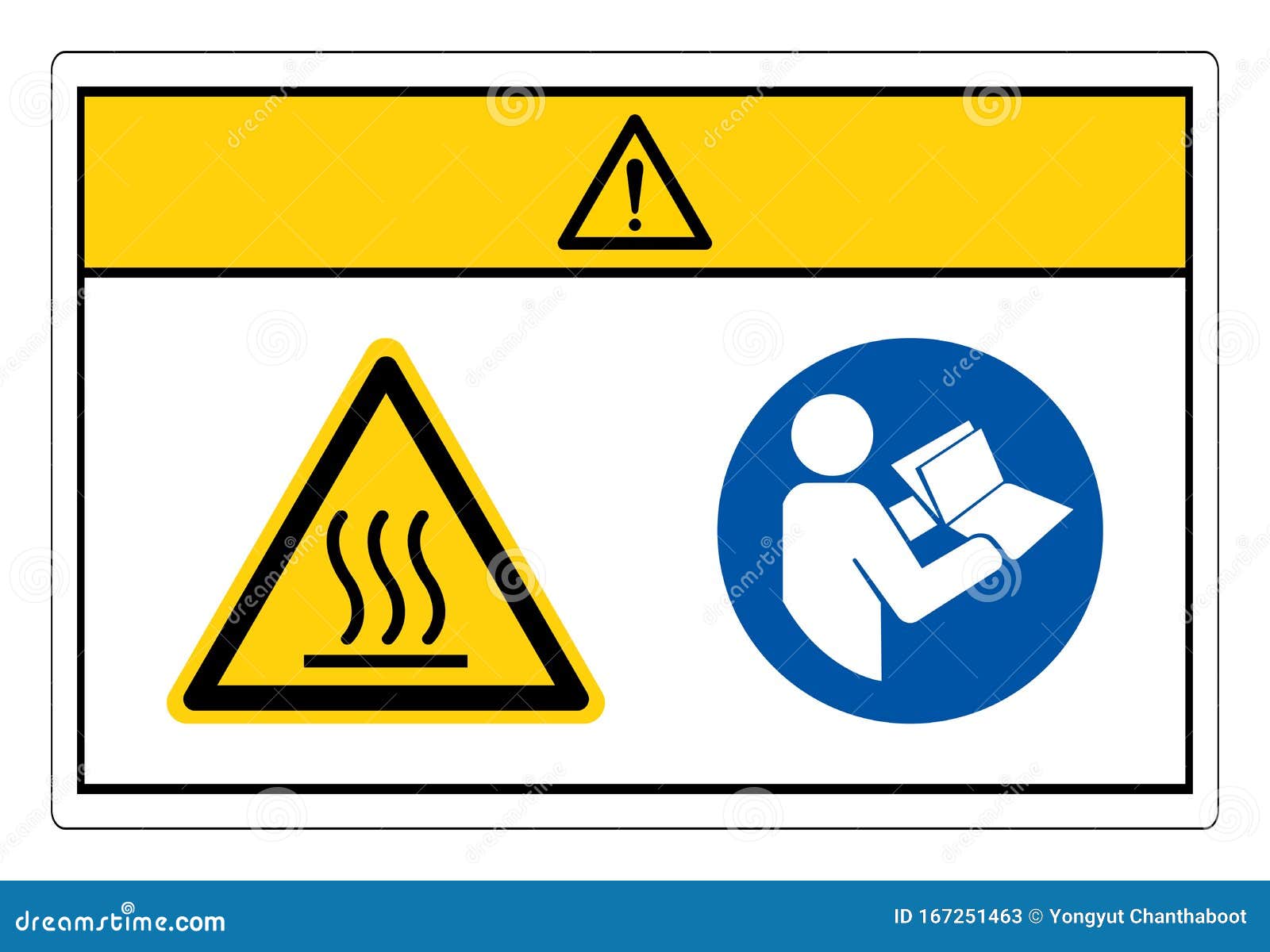 Caution Hot Surface Refer Instruction Manual Booklet Symbol Sign ...