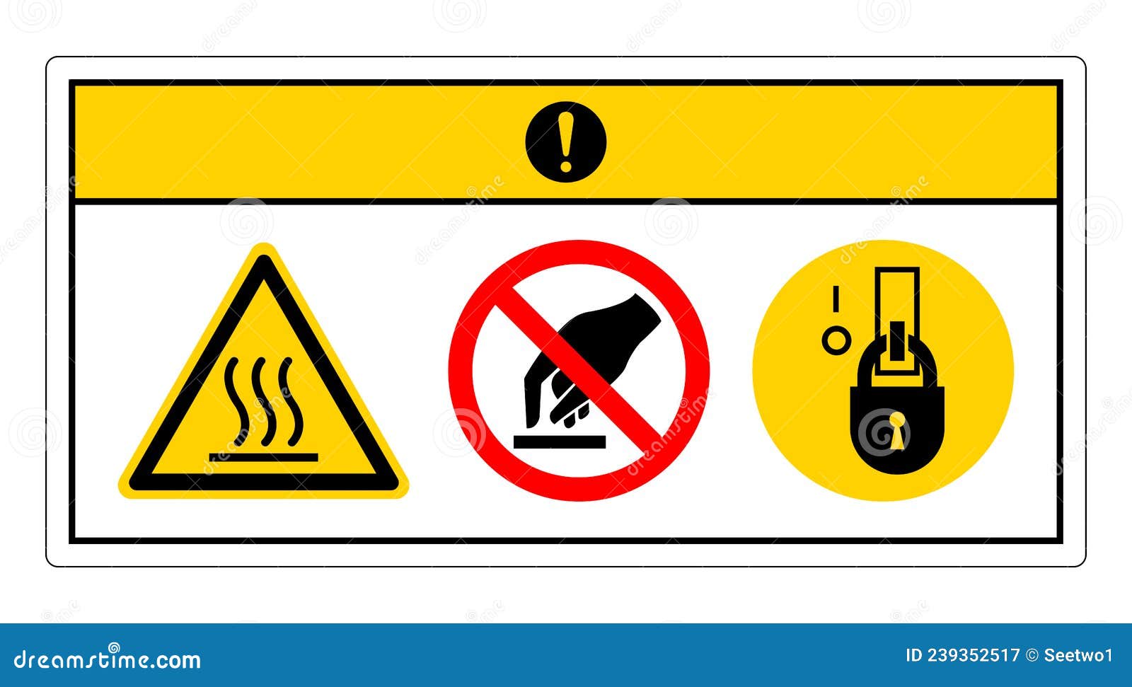 Caution Hot Surface Symbol Sign on White Background Stock Vector ...