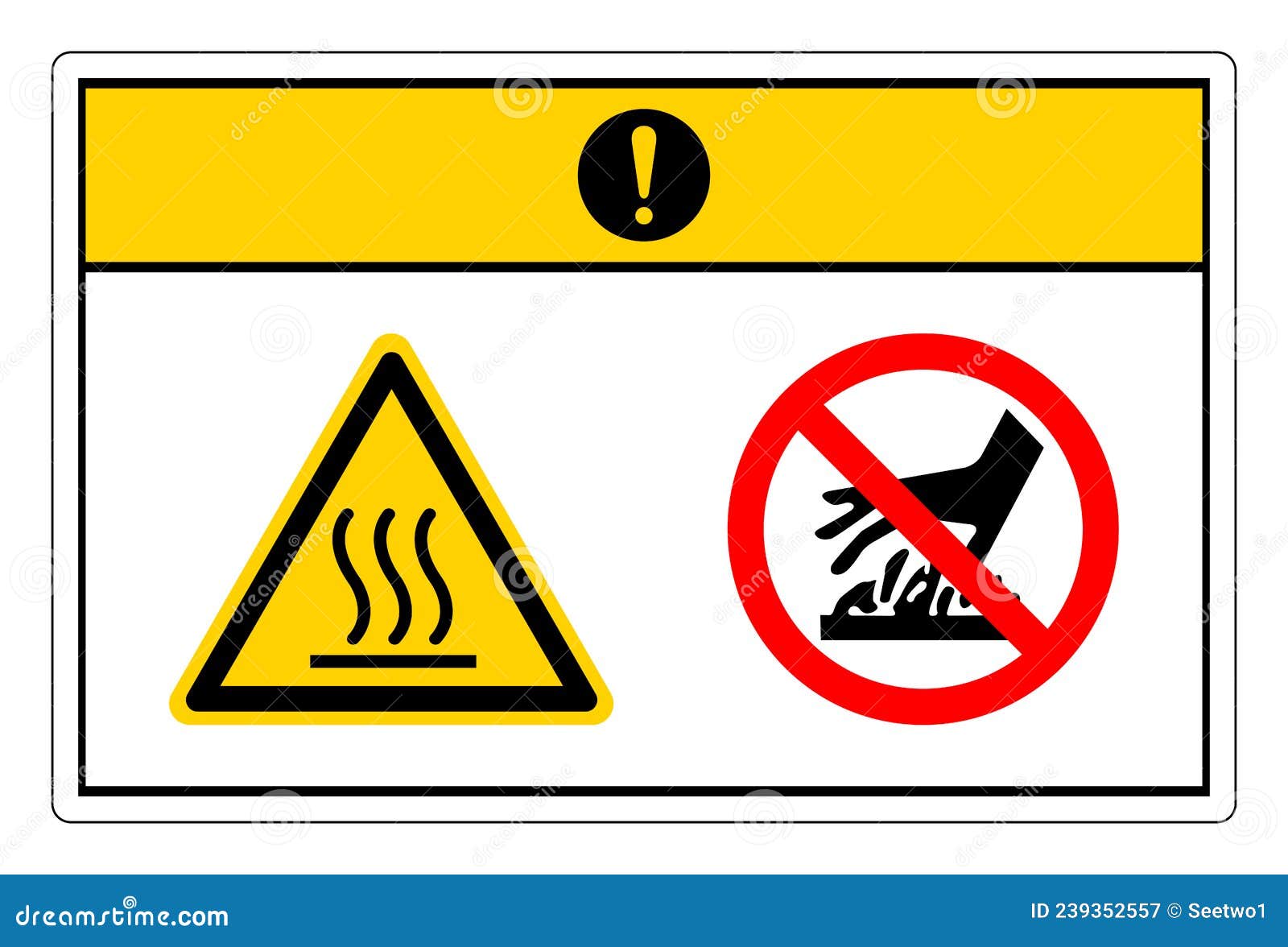 Caution Hot Surface Symbol Sign on White Background Stock Vector ...