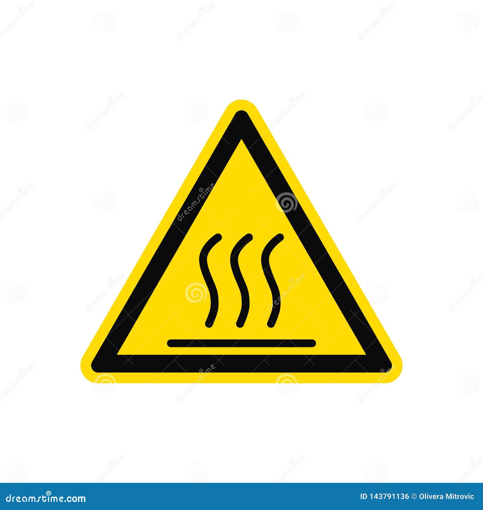 Caution Hot Surface Symbol Sign, Vector Illustration, Isolate On White ...