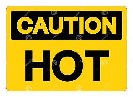 Caution Hot Symbol Sign,Vector Illustration, Isolate on White ...